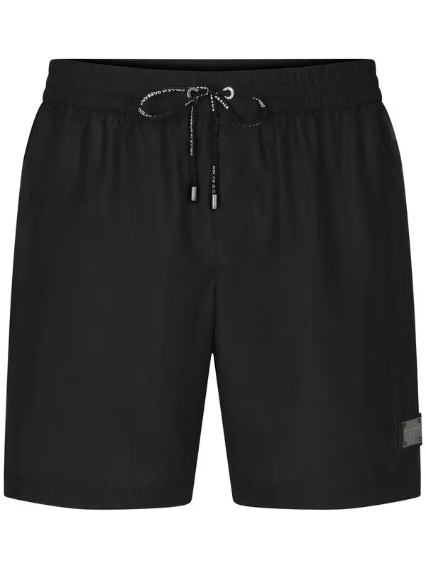 Dolce & Gabbana Logo-tag Swim Shorts - Black