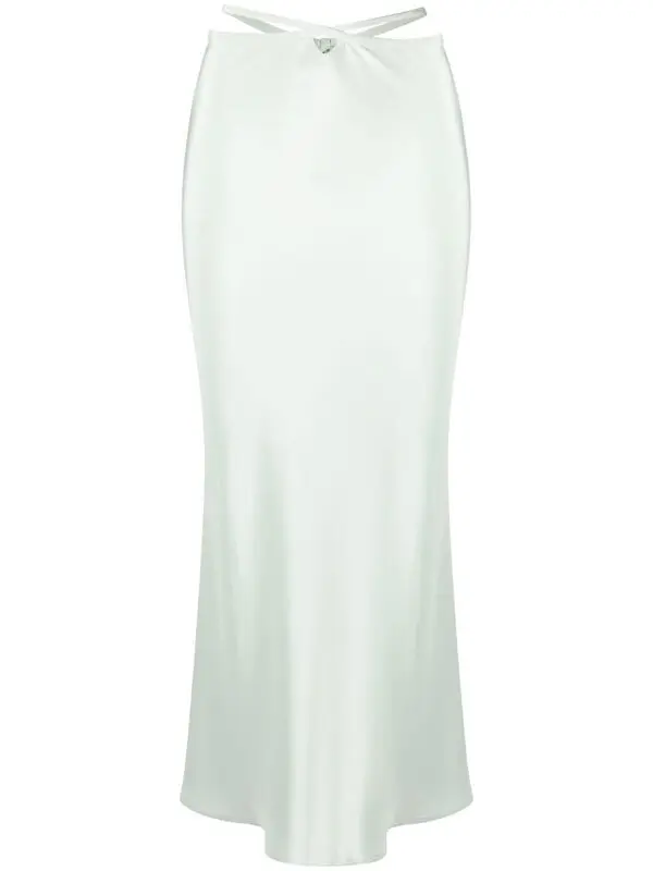 Christopher Esber Loophole Cut-out Midi Skirt - Green