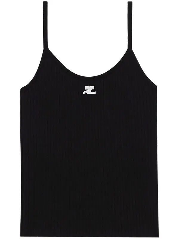 COURREGES Reedition Ribbed Tank Top - Black