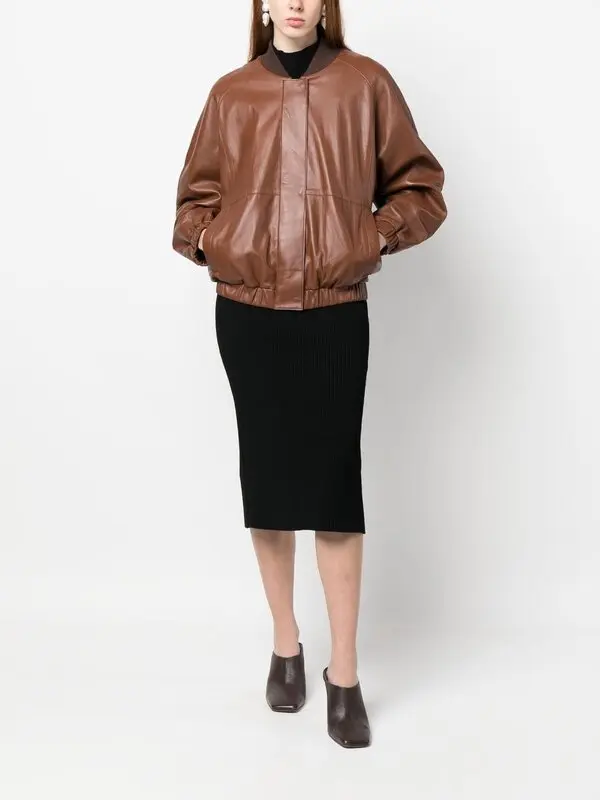 AERON Bloom Lambskin Bomber Jacket