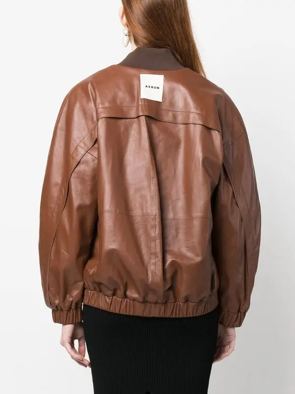 AERON Bloom Lambskin Bomber Jacket