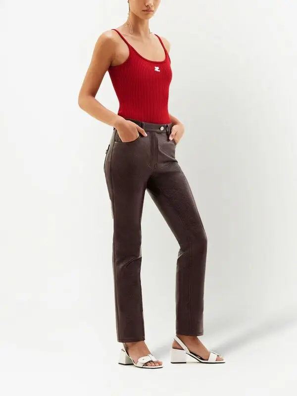 COURREGES Reedition Ribbed Tank Top - Red