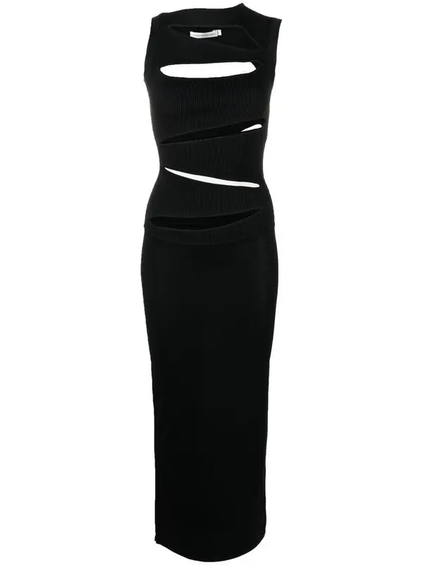 Christopher Esber Knitted Slashed Midi Dress In Black - 65% Off |  Editorialist