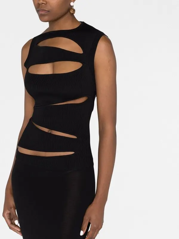 Christopher Esber Knitted Slashed Midi Dress In Black - 65% Off |  Editorialist
