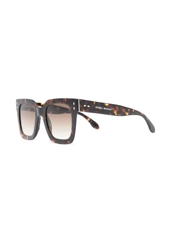 Isabel Marant Tortoiseshell Oversized Square Frame Sunglasses - Brown