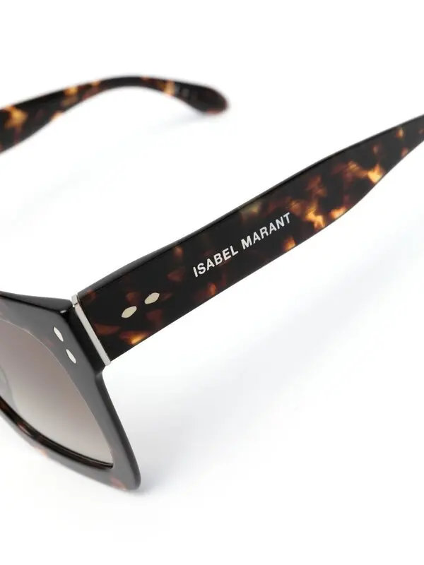 Isabel Marant Tortoiseshell Oversized Square Frame Sunglasses - Brown