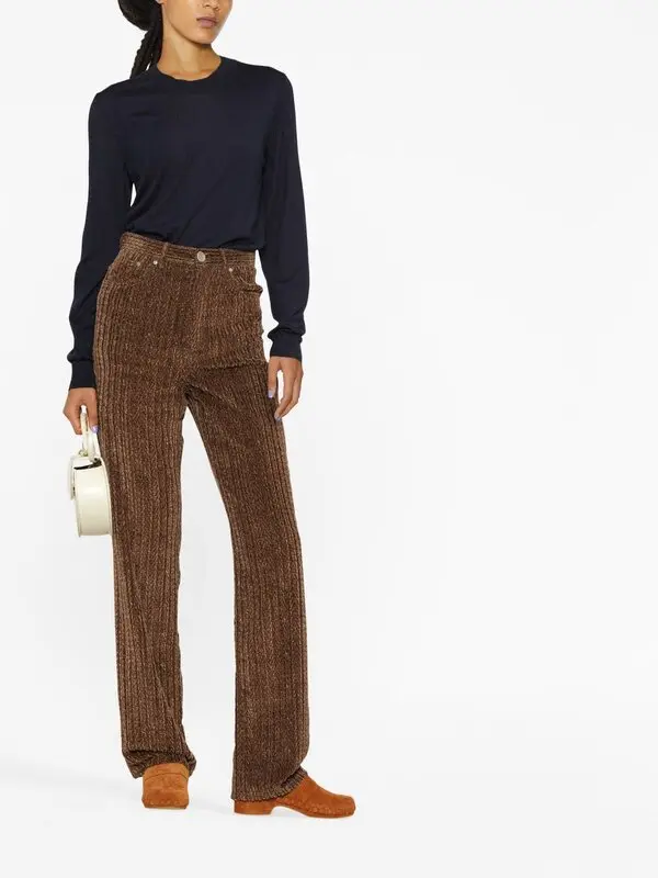 BARRIE Round-neck Cashmere Jumper - Blue