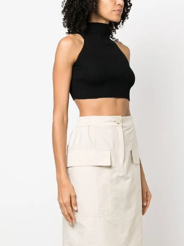 AERON Cropped High-neck Top