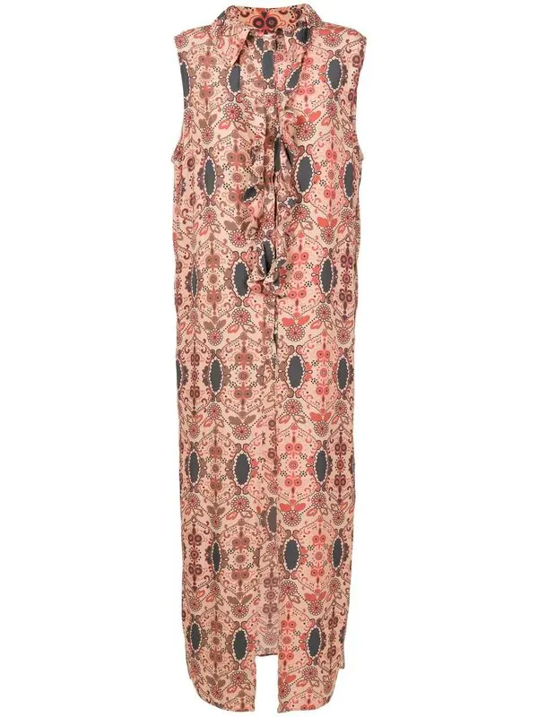 AMIR SLAMA Floral-print Shirt Dress