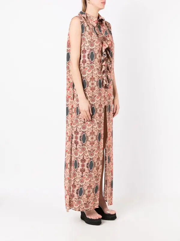 AMIR SLAMA Floral-print Shirt Dress