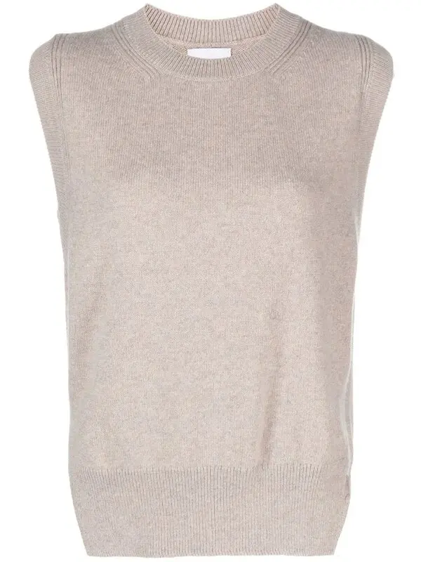 BARRIE Iconic Sleeveless Jumper - Neutrals
