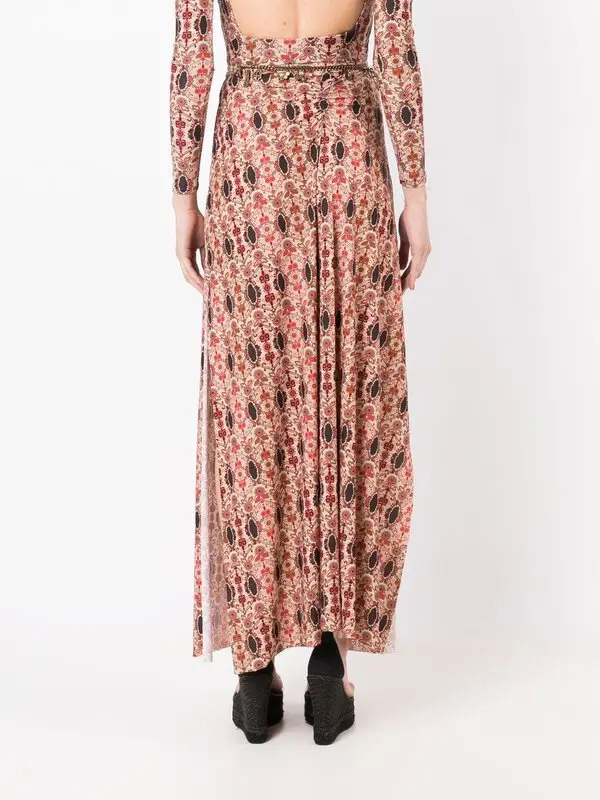 AMIR SLAMA Floral-print Wrap Dress