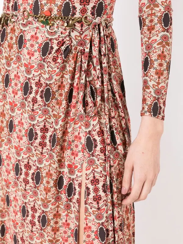 AMIR SLAMA Floral-print Wrap Dress