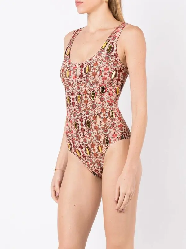 AMIR SLAMA Floral-print Swimsuit