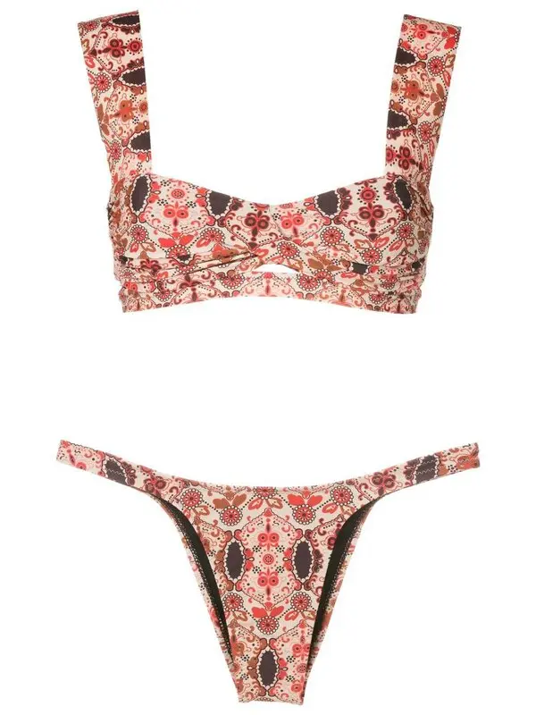 AMIR SLAMA Floral-print Bikini - Multicolour