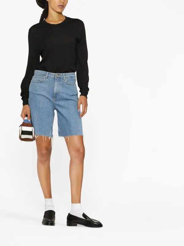 BARRIE Crew Neck Cashmere Jumper - Black