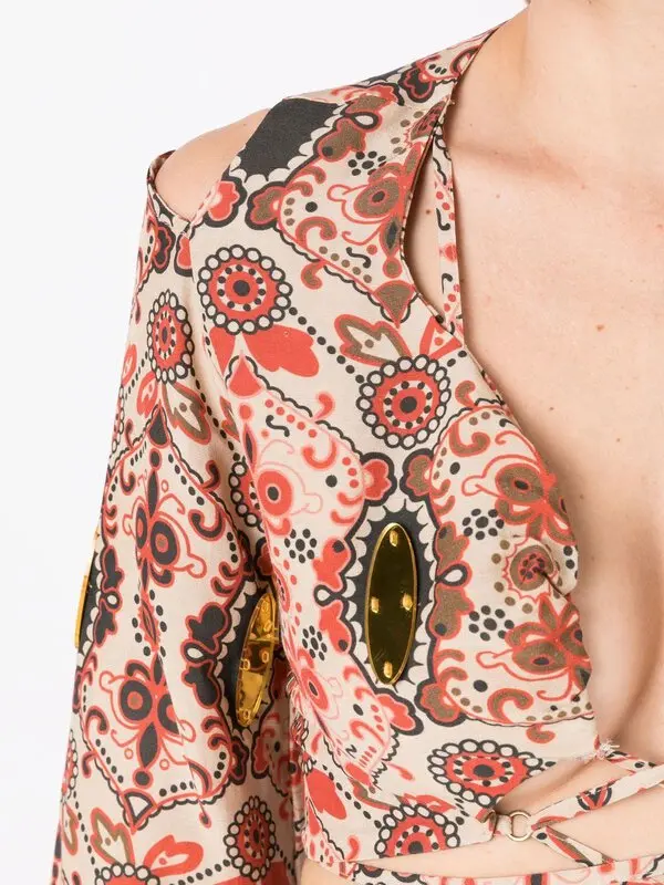 AMIR SLAMA Floral-print Blouse