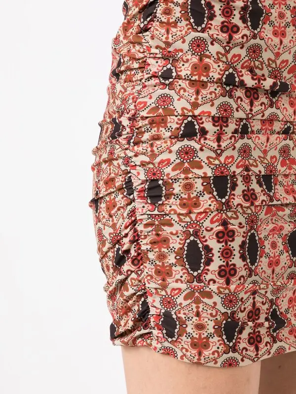 AMIR SLAMA Floral-print Mini Skirt
