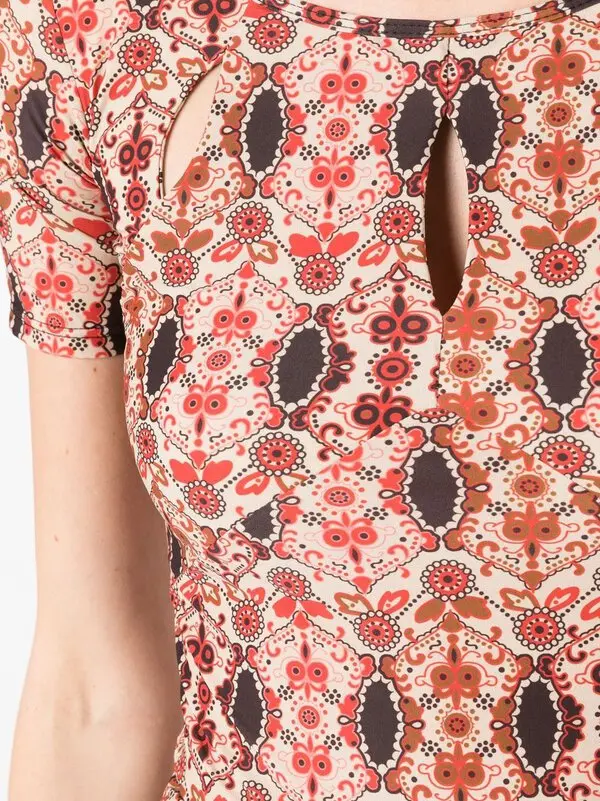 AMIR SLAMA Floral-print T-shirt