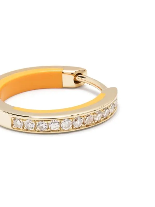 MARIA BLACK 14k Yellow Diamond Huggie Earring