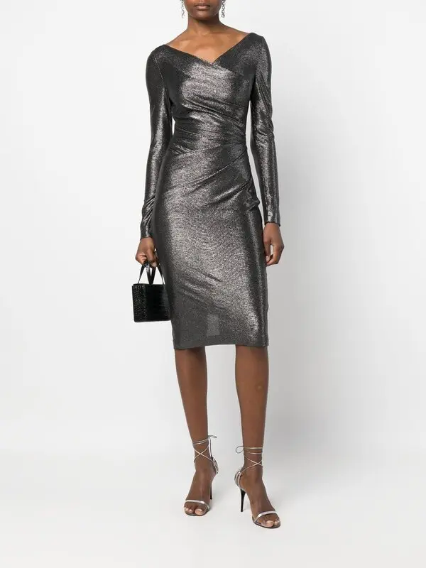 sheen metallic dress Colors Dress 3551 - Long Liquid Metallic Jersey Mermaid Dress