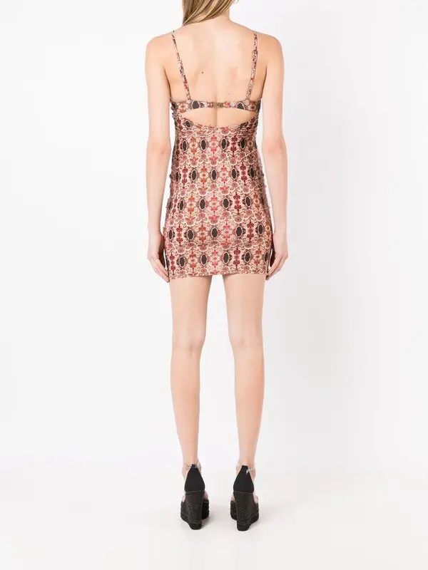 AMIR SLAMA Floral-print Mini Dress