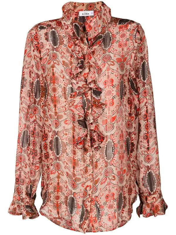 AMIR SLAMA Floral-print Blouse