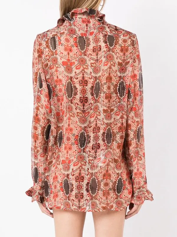AMIR SLAMA Floral-print Blouse