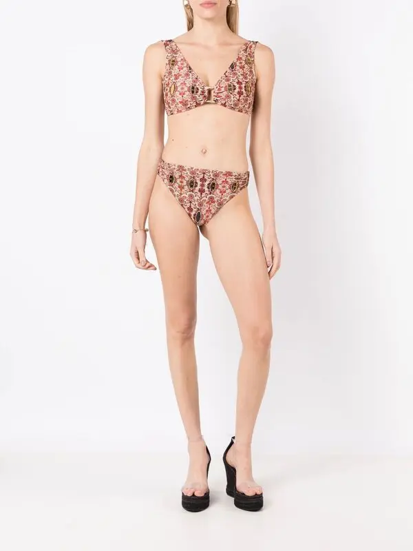 AMIR SLAMA Floral-print Bikini