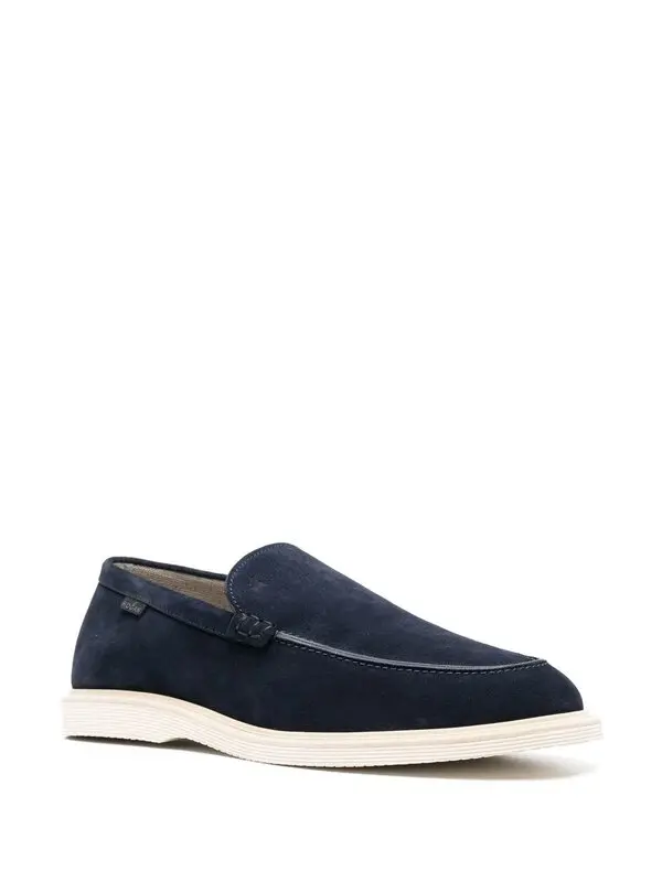 Hogan Almond-toe Suede Loafers