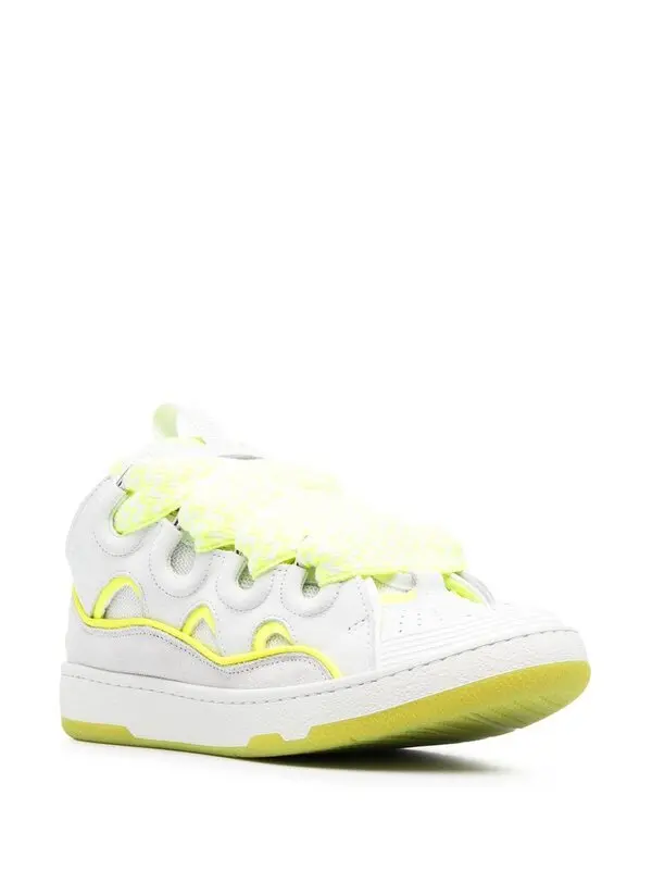 LANVIN Curb Panelled Lace-up Sneakers