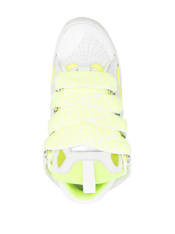 LANVIN Curb Panelled Lace-up Sneakers