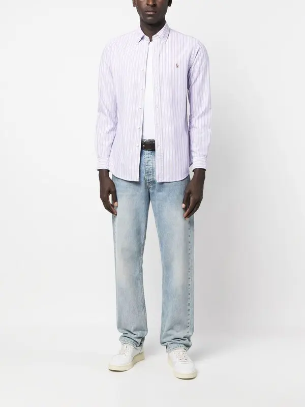 Polo Ralph Lauren Polo Pony Striped Shirt - Purple