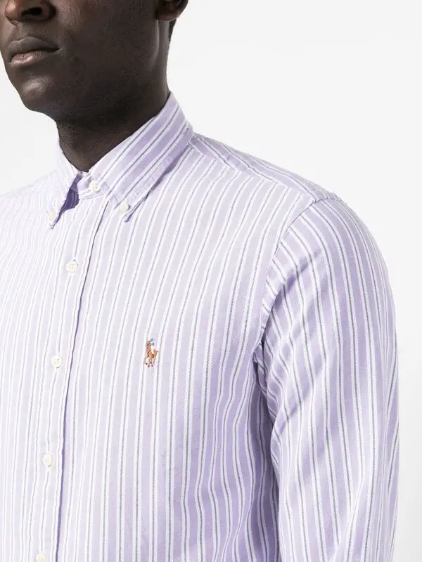 Polo Ralph Lauren Polo Pony Striped Shirt - Purple