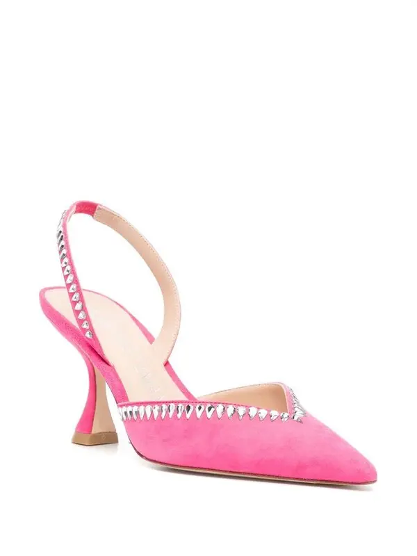 STUART WEITZMAN Gemcut Xcurve 85mm Slingback Pumps - Pink