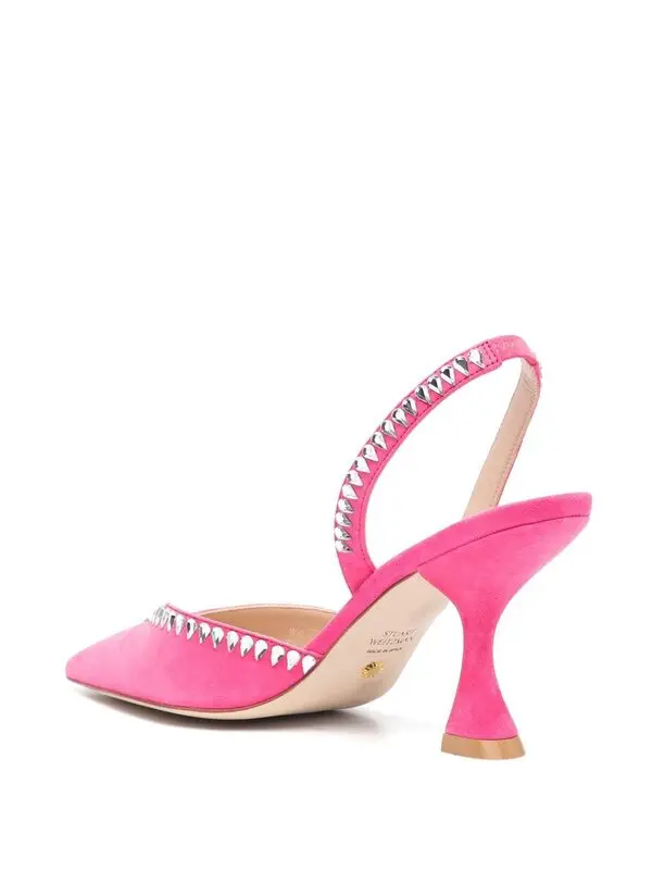 STUART WEITZMAN Gemcut Xcurve 85mm Slingback Pumps - Pink
