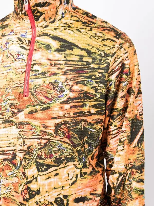 PALMER Graphic-print Half Zip-up Sweatshirt