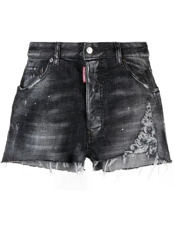 Dsquared2 Distressed Denim Shorts