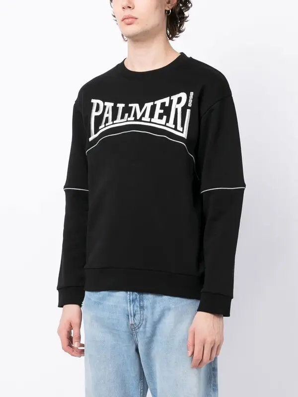 PALMER Logo-embroidered Organic Cotton Sweatshirt