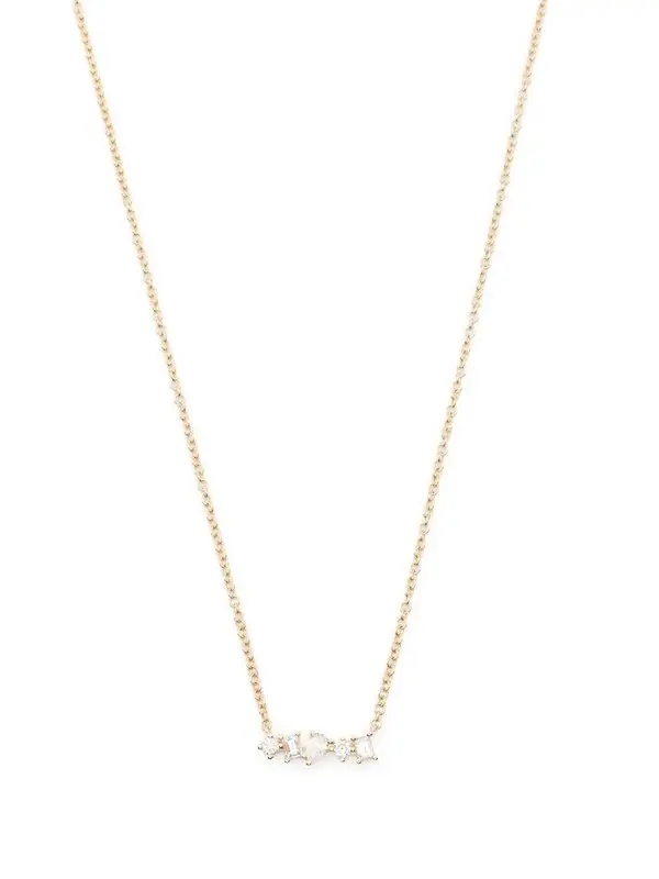 Ef Collection 14kt Yellow Mini Diamond Bar Necklace - Gold