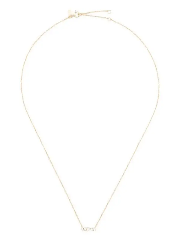 Ef Collection 14kt Yellow Mini Diamond Bar Necklace - Gold