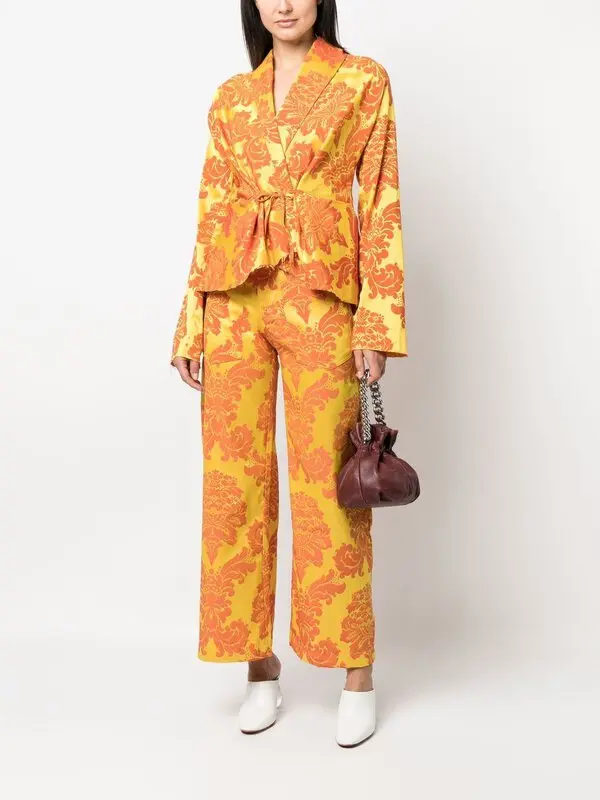 MARQUES' ALMEIDA Floral Print Tie-front Jacket