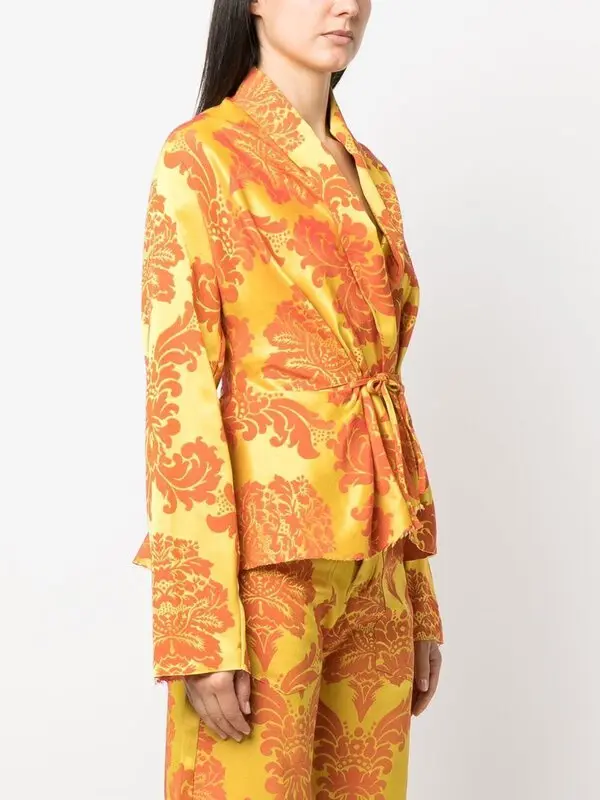 MARQUES' ALMEIDA Floral Print Tie-front Jacket