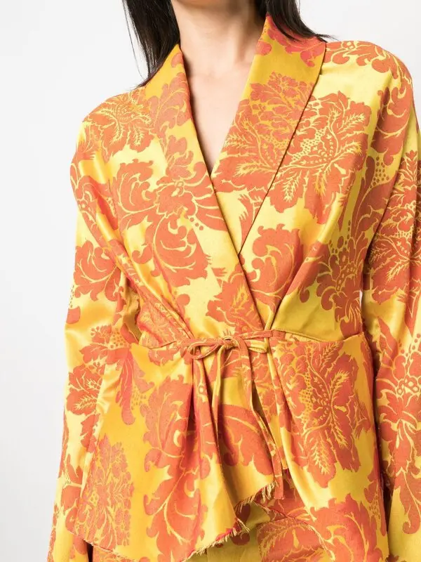MARQUES' ALMEIDA Floral Print Tie-front Jacket