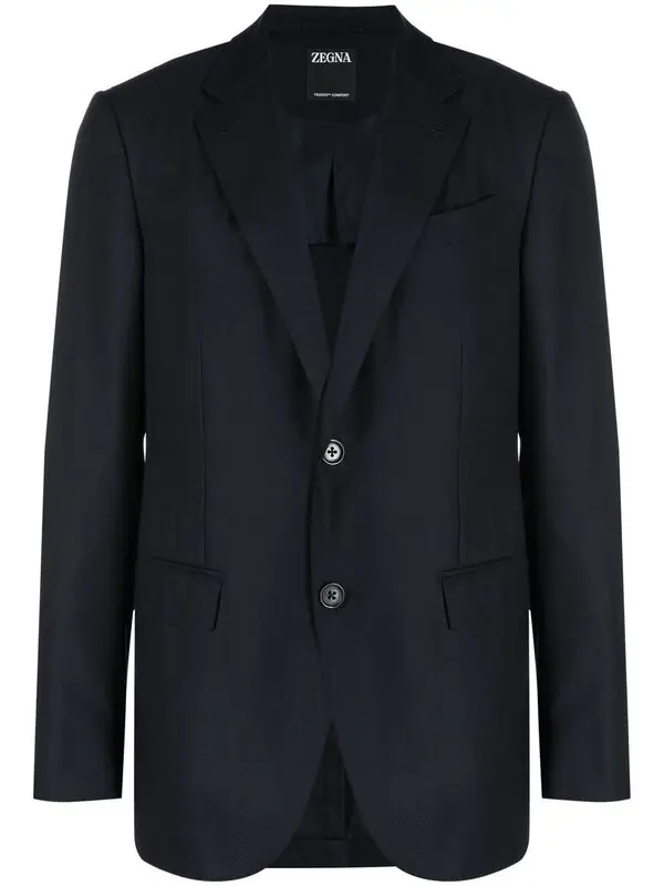 Zegna Single-breasted Blazer - Blue