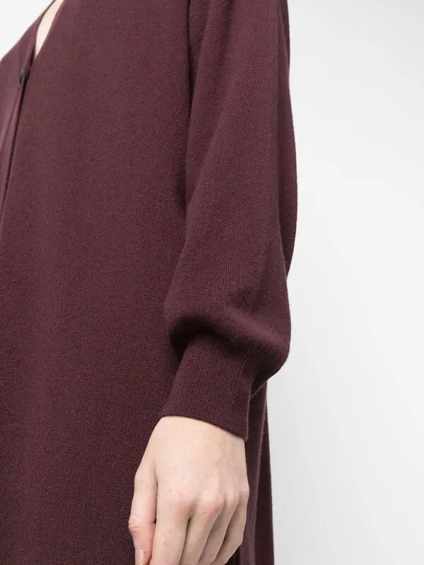 PAULA Long-length Cashmere Cardigan - Purple