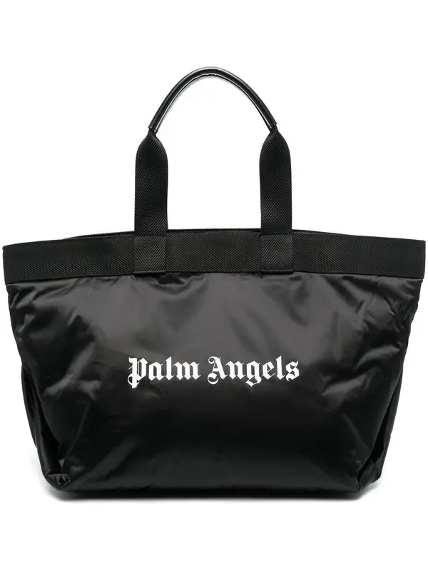 Palm Angels Logo-print Tote Bag - Black