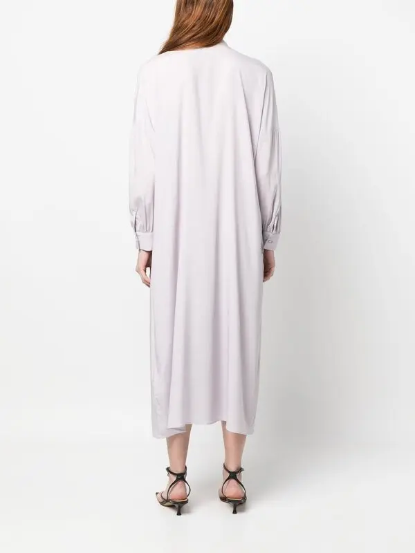 PAULA Scarf-detail Midi Dress - Purple
