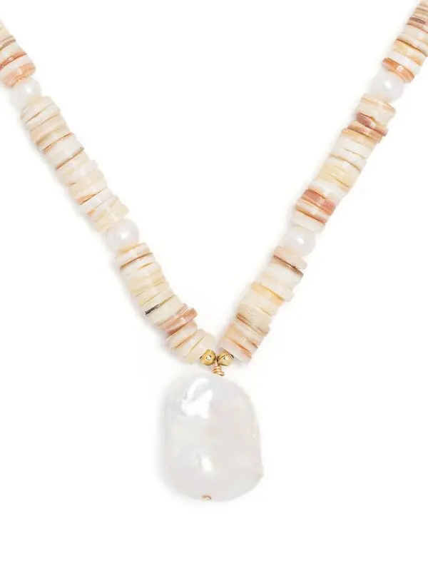 A SINNER IN PEARLS Shell And Pearl Pendant Necklace
