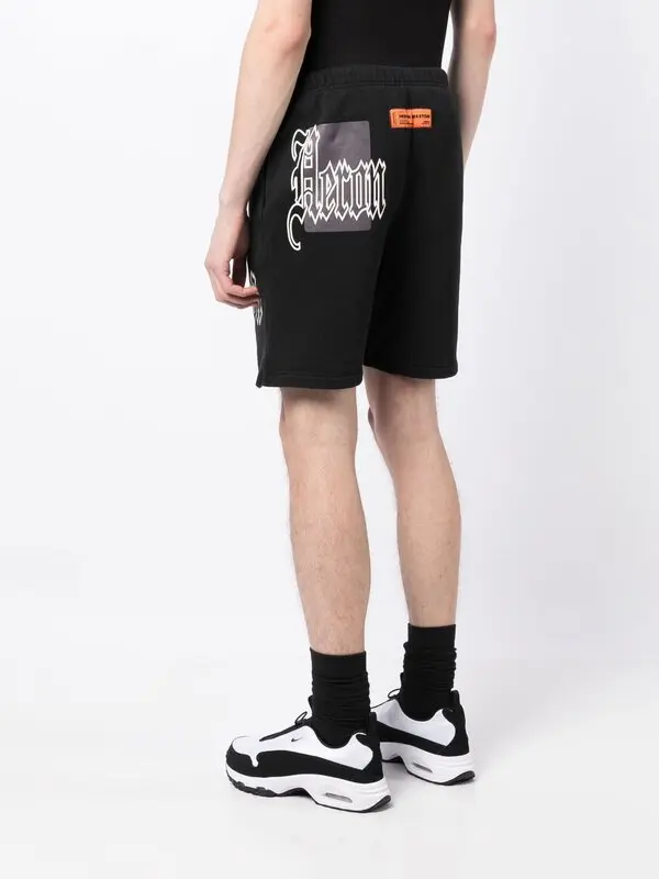 Heron Preston Color Block Logo-print Track Shorts